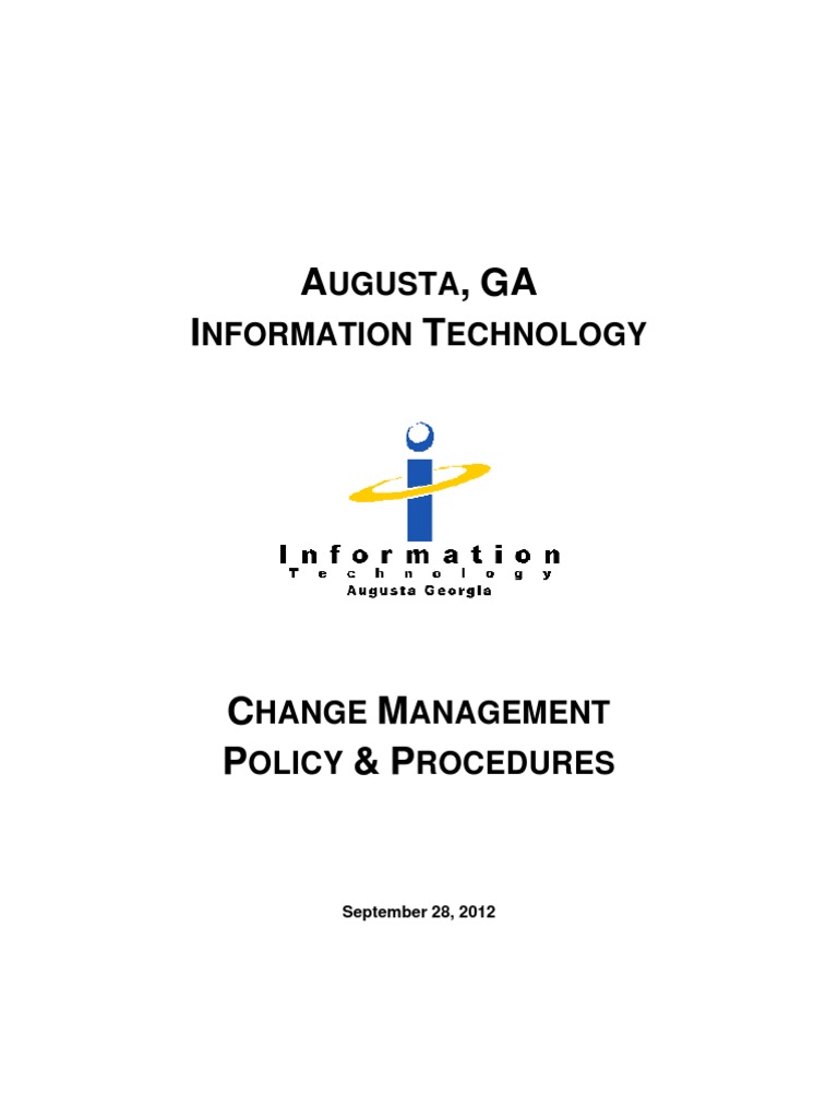 IT Change Control Management Policy v3 - 201209280744175904 | PDF ...