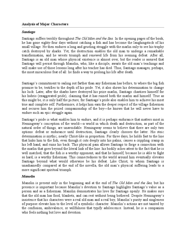 Analysis of Major Characters | PDF