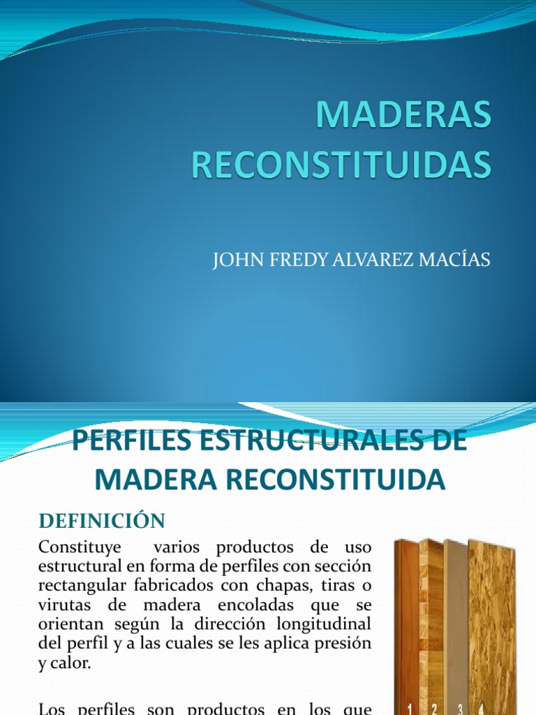 Madera Reconstituida | PDF | Madera | Madera contrachapada
