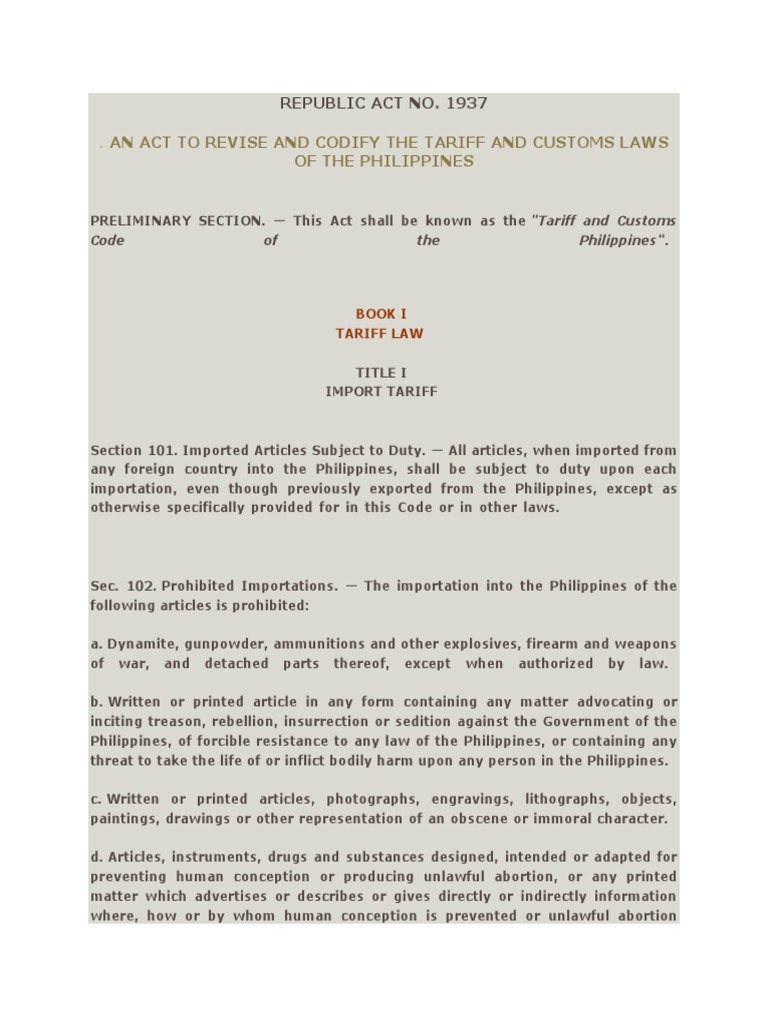 Tariff And Customs Code Dumping Pricing Policy Taxes Prueba