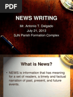 News Writing 101 | PDF | News | Journalism