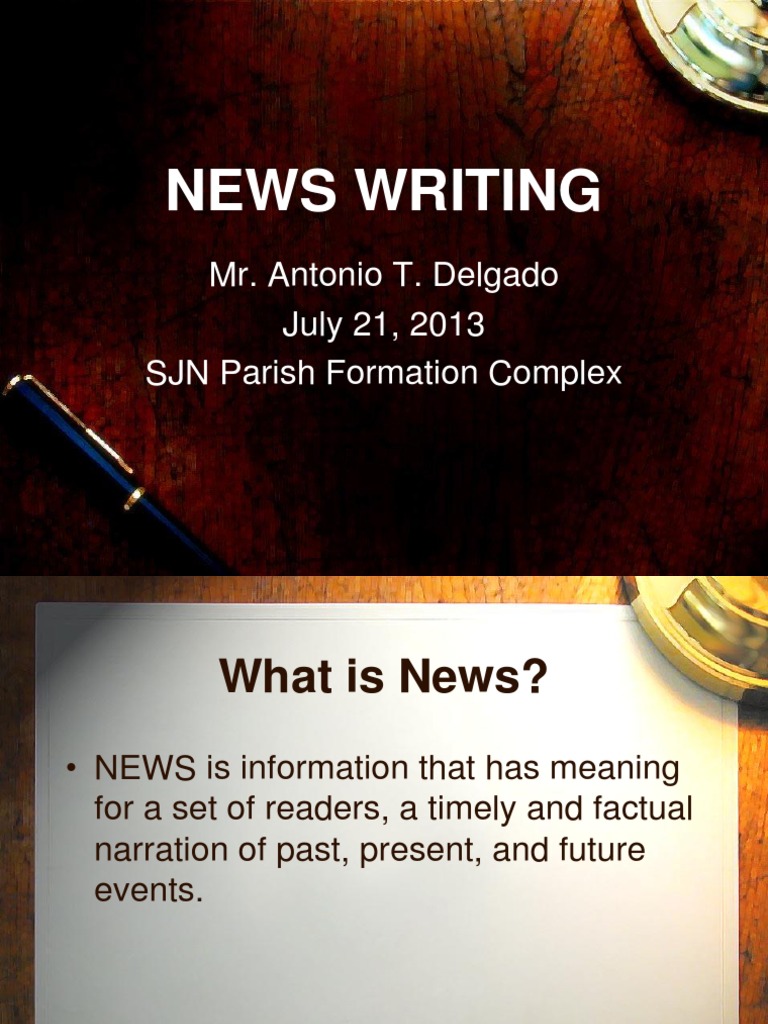 News Writing Pdf News
