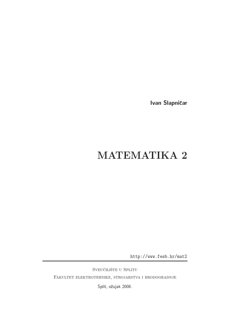 Matematicka Analiza 1 I 2 | PDF