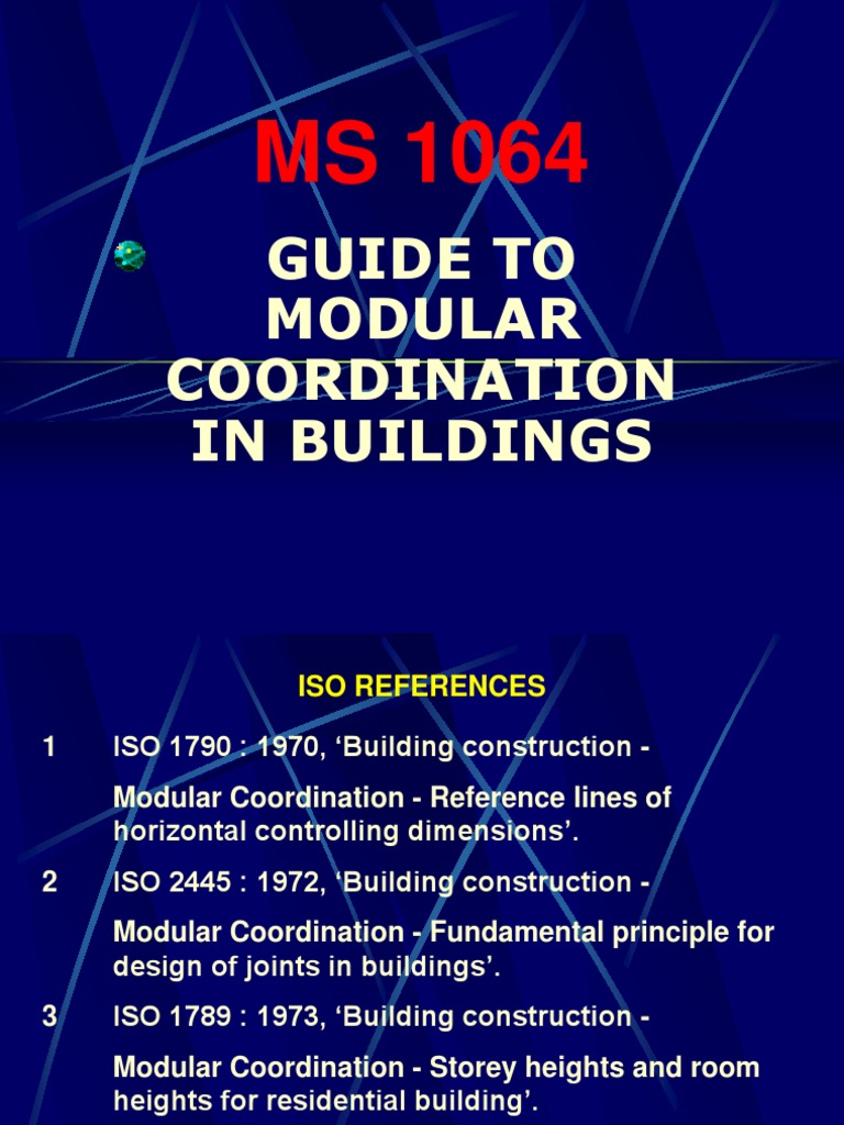 MS 1064 Guide to Modular Coordination | PDF | Modularity | Wall
