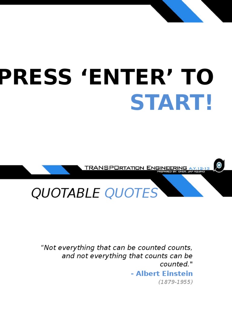 Press Enter' To: Start! | PDF