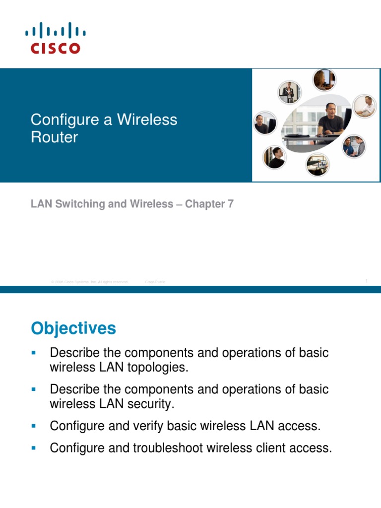Configure A Wireless Router: LAN Switching and Wireless - Chapter 7 | PDF | Wireless Lan ...