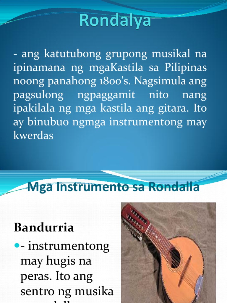 Rondalya Instrument | PDF