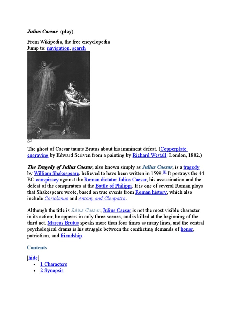 Navigation Search: Julius Caesar (Play) | PDF | Marcus Junius Brutus ...
