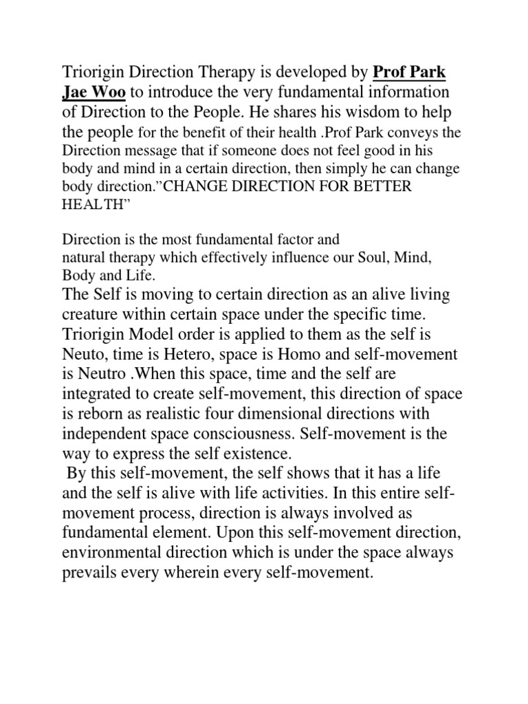 Direction Therapy | PDF