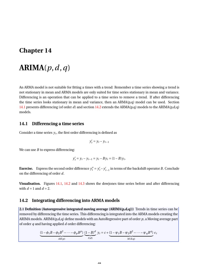 ARIMA (P, D, Q) Model | PDF | Autoregressive Integrated Moving Average | Conceptual Model