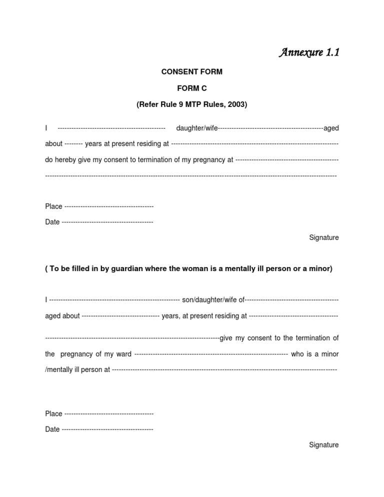 MTP Form C | PDF | Women's Rights | Discrimination & Race Relations