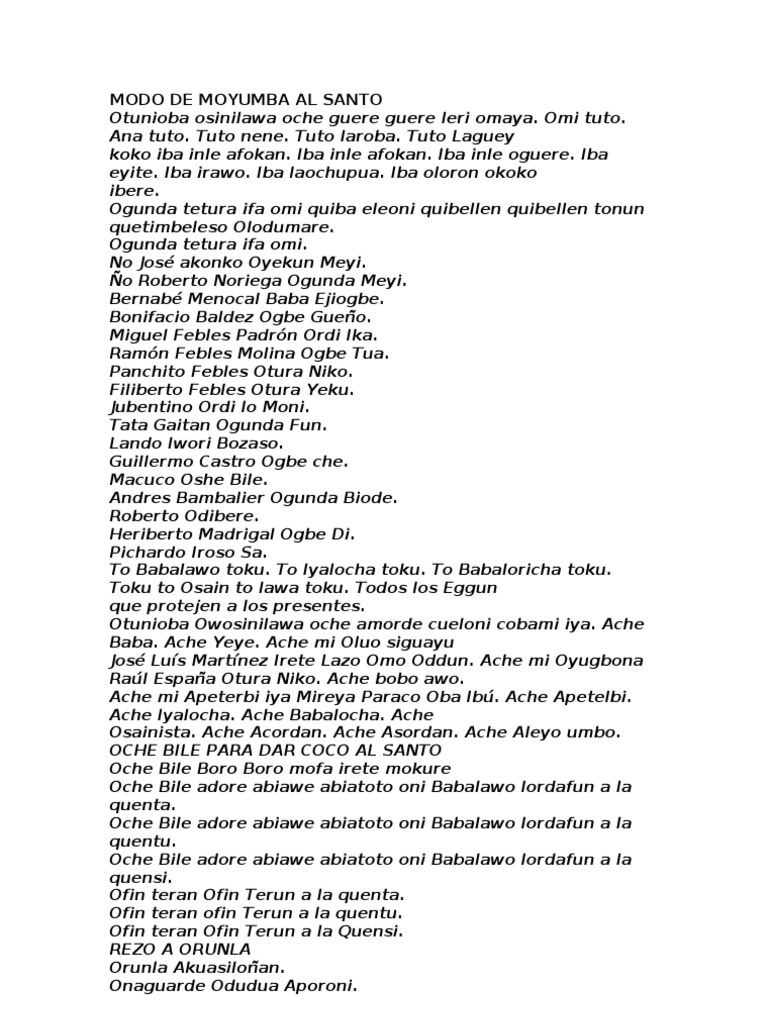 Moyumba Al Santo | PDF | Religión étnica