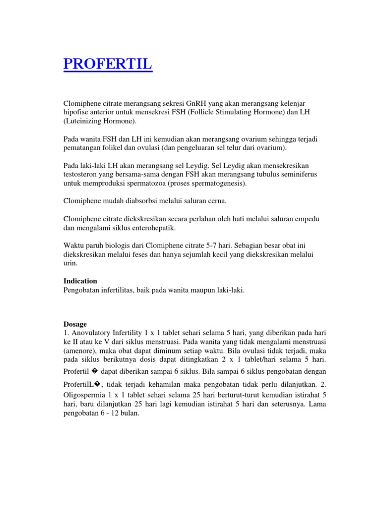 Profertil Dan Regumen | PDF