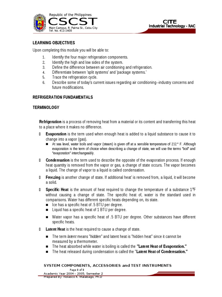RAC Fundamentals | PDF | Air Conditioning | Evaporation