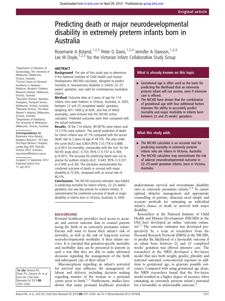 Arch Dis Child Fetal Neonatal Ed-2013-Boland-F201-4 PDF | PDF | Preterm ...