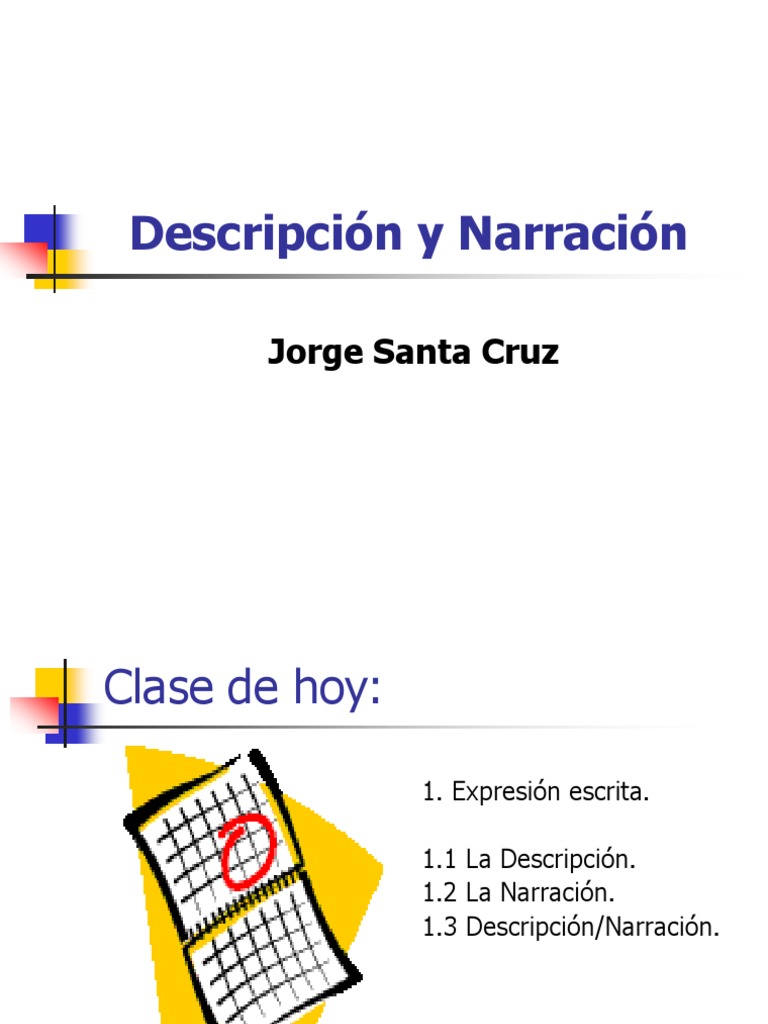 Diferencias entre Descripción y Narración | PDF | Narración | Imagen
