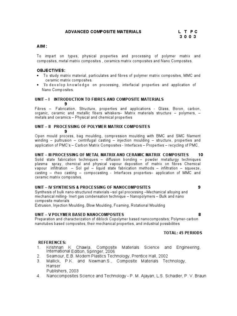 Advanced Composite Material | Download Free PDF | Nanocomposite ...