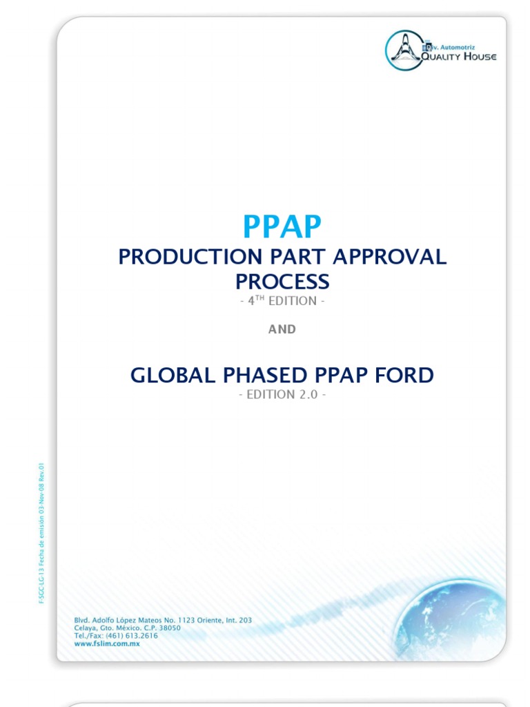 PPAP Ford: Proceso y Manual 4ta Edición | PDF | Calidad (comercial ...