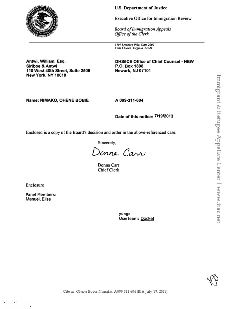 BIA Remand for Continuance Appeal | PDF | Appeal | Public Law