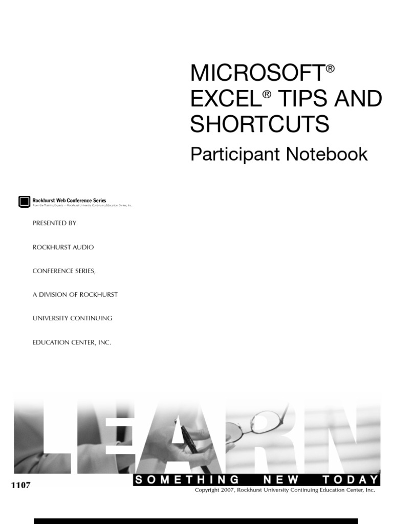 Excel Training Guide PDF PDF Microsoft Excel Control Key