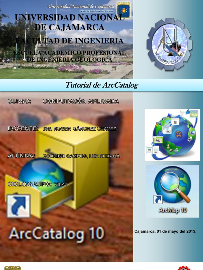 Tutorial de ArcCatalog para Geología | PDF | Tabla (base de datos ...
