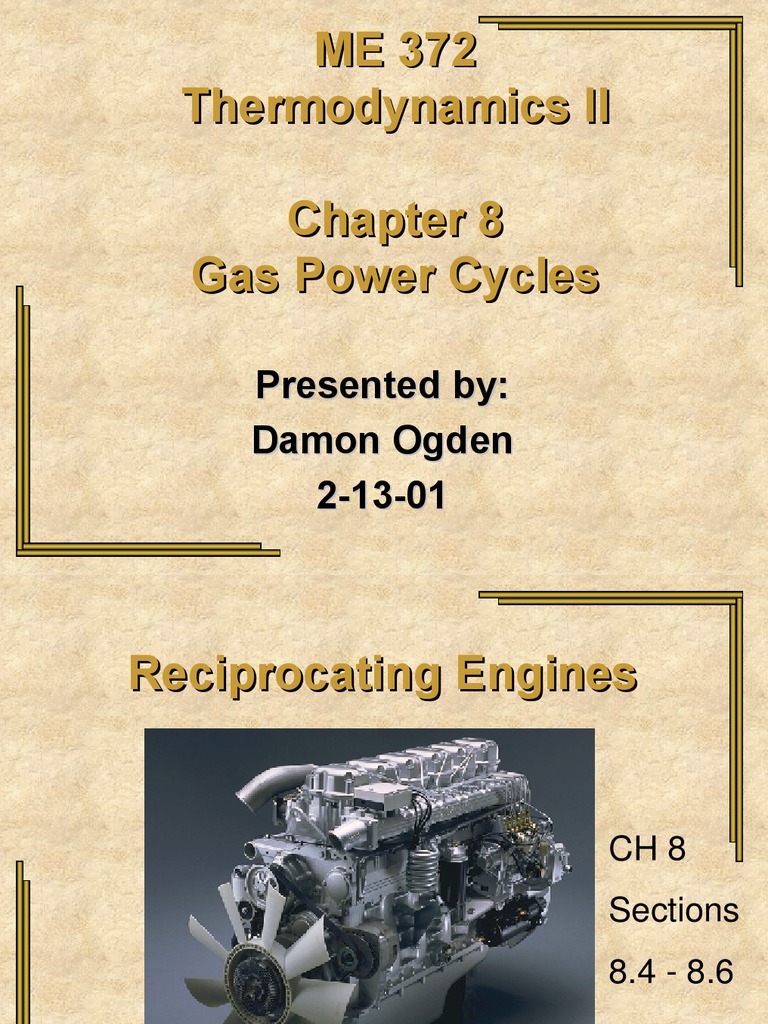Gas Power Cycles Overview | PDF
