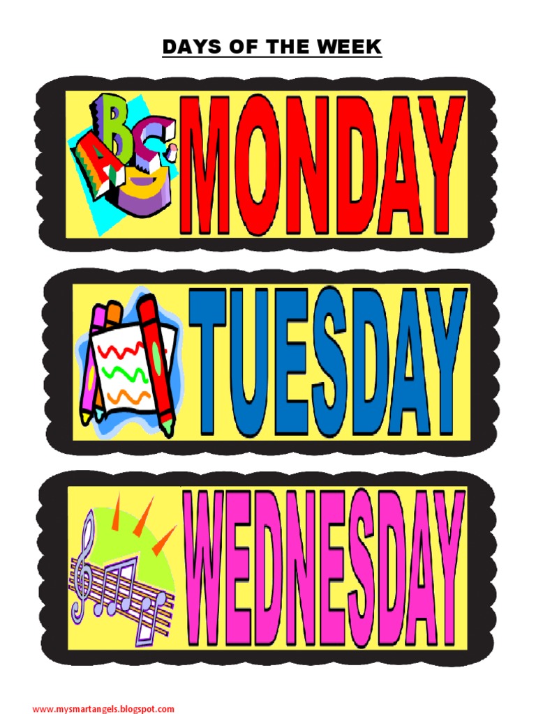 Kindergarten-Days of The Week | PDF