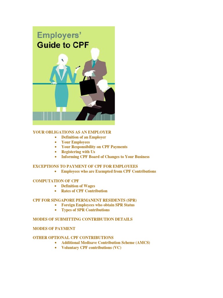 Your Guide to CPF Obligations as an Employer | PDF | Employment ...
