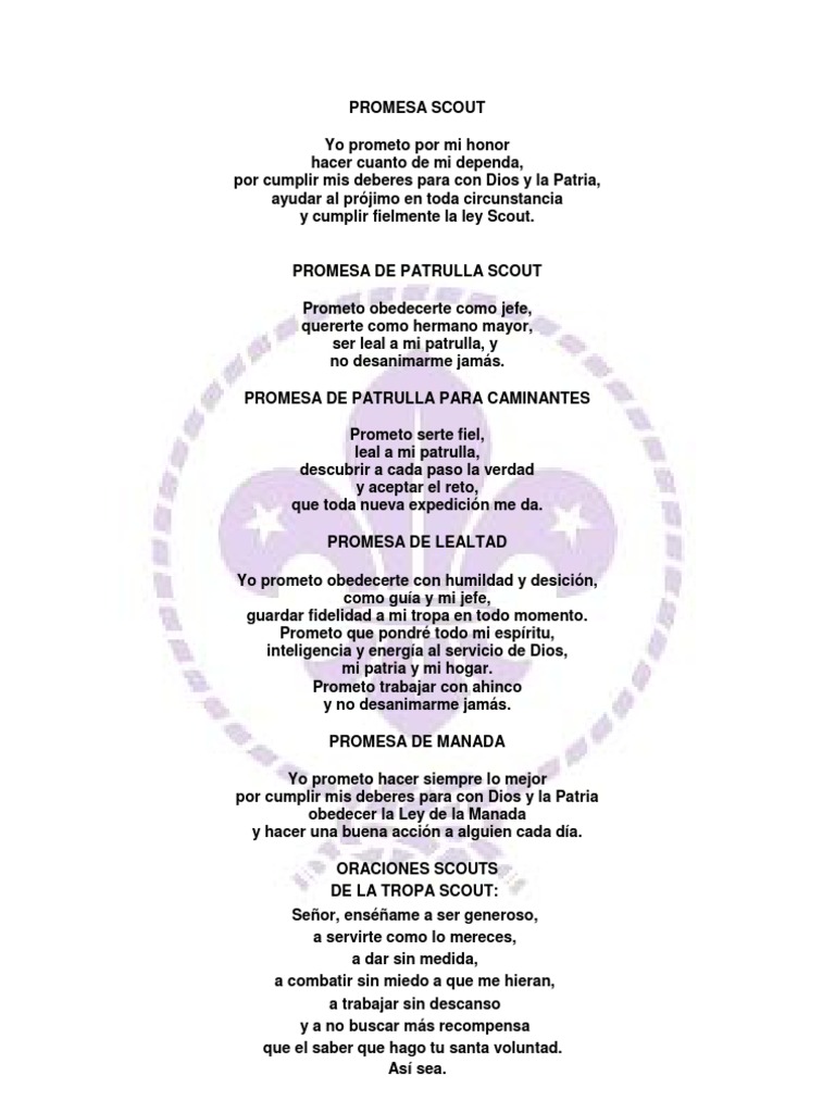 Promesa Scout | PDF | Exploración | Religión y creencia