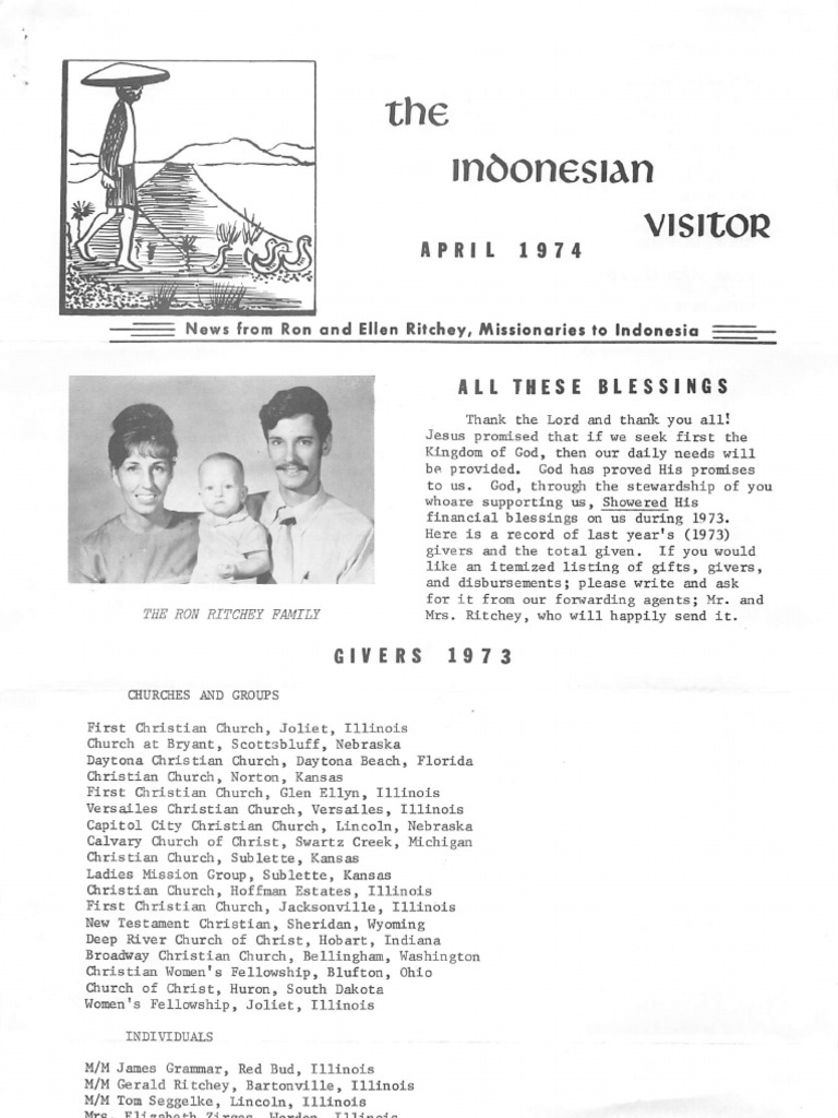 Ritchey Ron Ellen 1974 Indonesia PDF | PDF | Jesus | Prayer