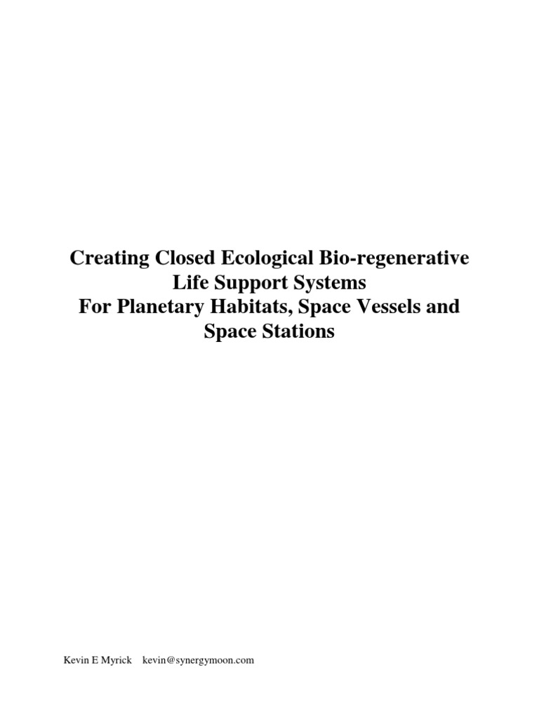 Creating Closed Ecological Bioregenerative Life Support Systems | PDF ...