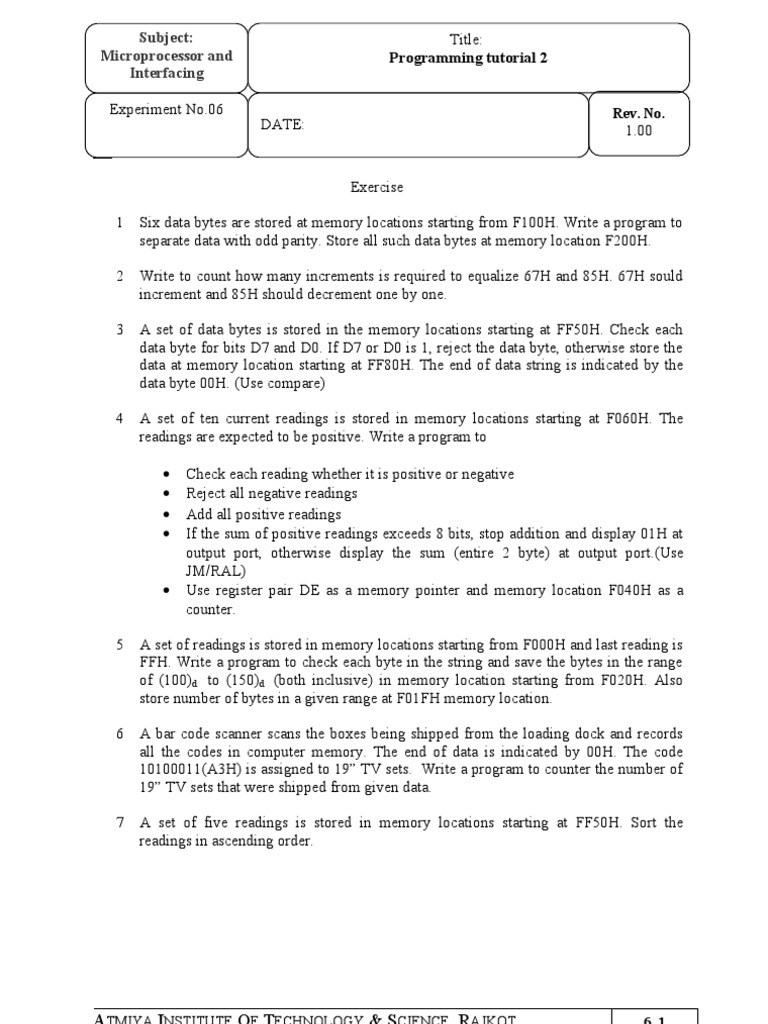 Practical 6 Programming Tutorial 2 | PDF | Teaching Methods & Materials ...