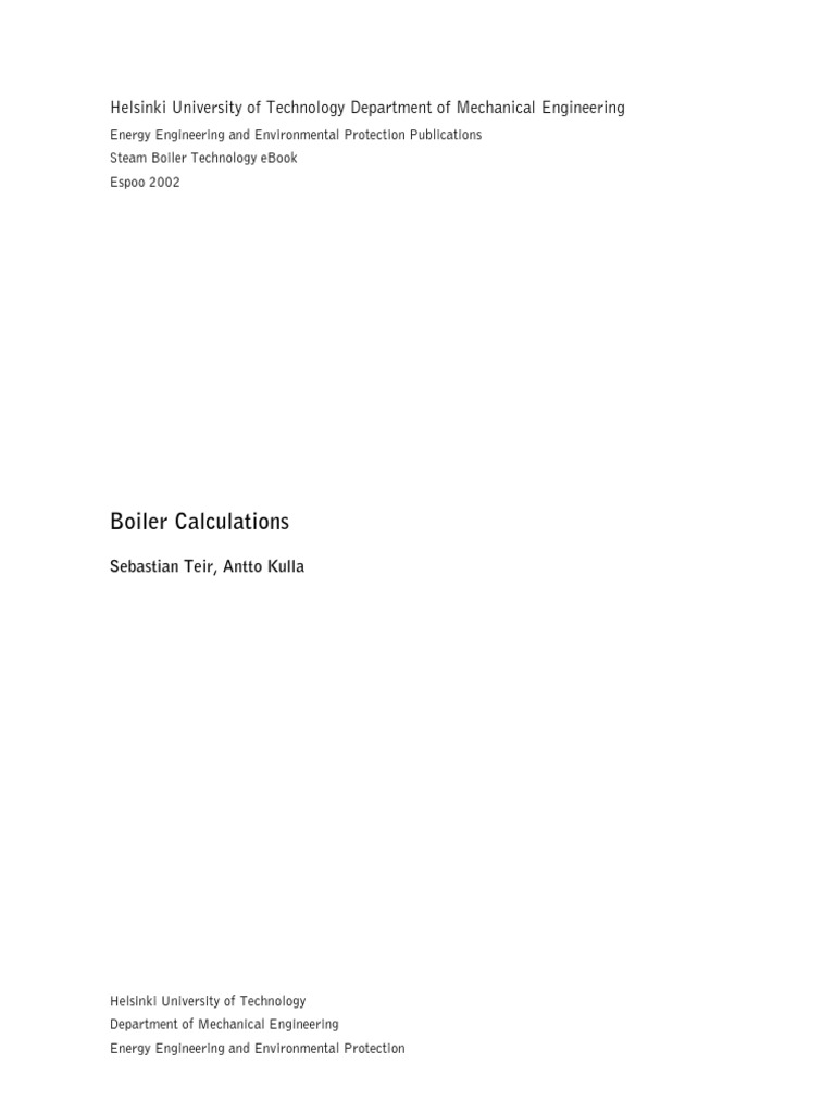 Boiler Calculations | PDF | Boiler | Steam