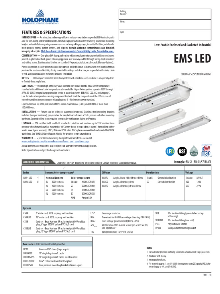 Ems Led: Features & Specifications | PDF | Light Emitting Diode ...