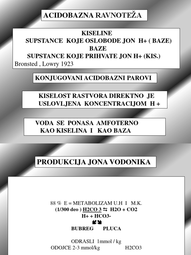 Acido Bazna Ravnoteza | PDF