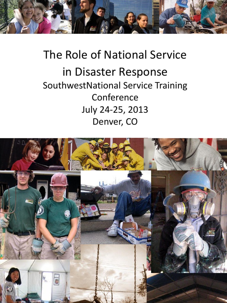 SW 2013 National Service Role in Disaster Response | PDF | Emergency ...