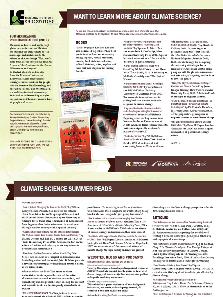 Want To Learn More About Climate Science?: Books | PDF | Global Warming ...