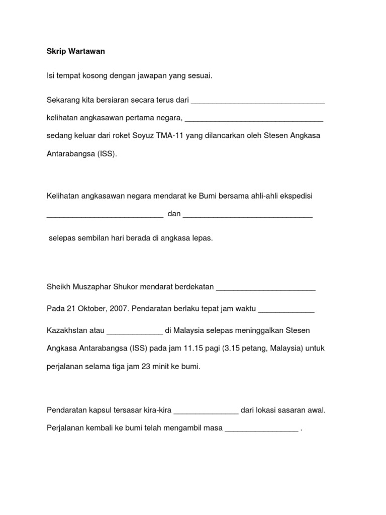 Skrip Wartawan | PDF