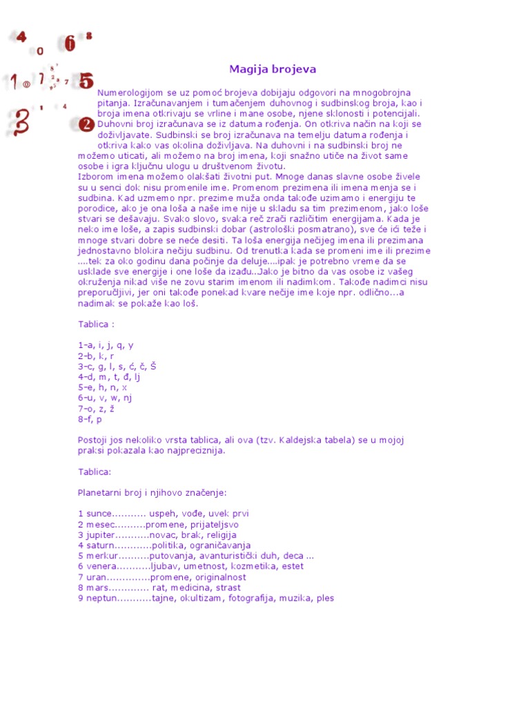 Magija Brojeva | PDF