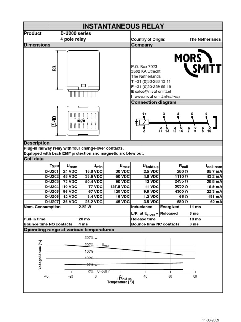 D U200 e | PDF | Relay | Power (Physics)
