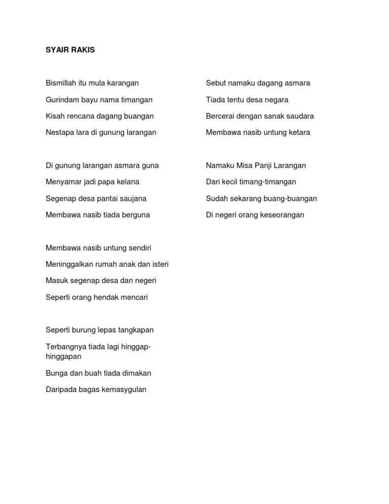 Syair Rakis | PDF