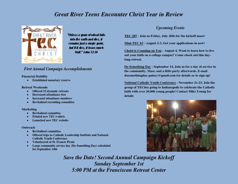 Great River TEC Year in Review 2023 | PDF | Religion & Spirituality