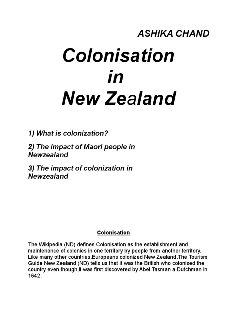 Colonisation Assignment | PDF | Māori People | New Zealand