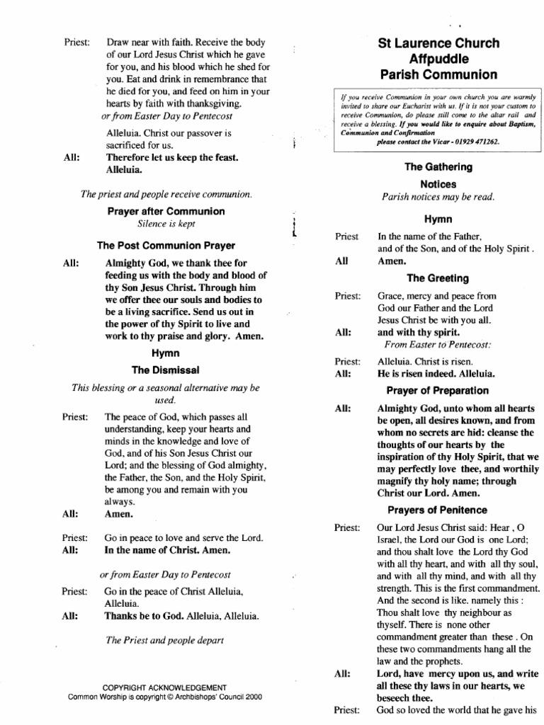 Church Page | PDF | Sacrifice | Eucharist