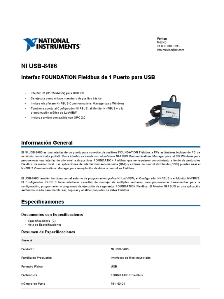 Ni Usb-8486 | PDF