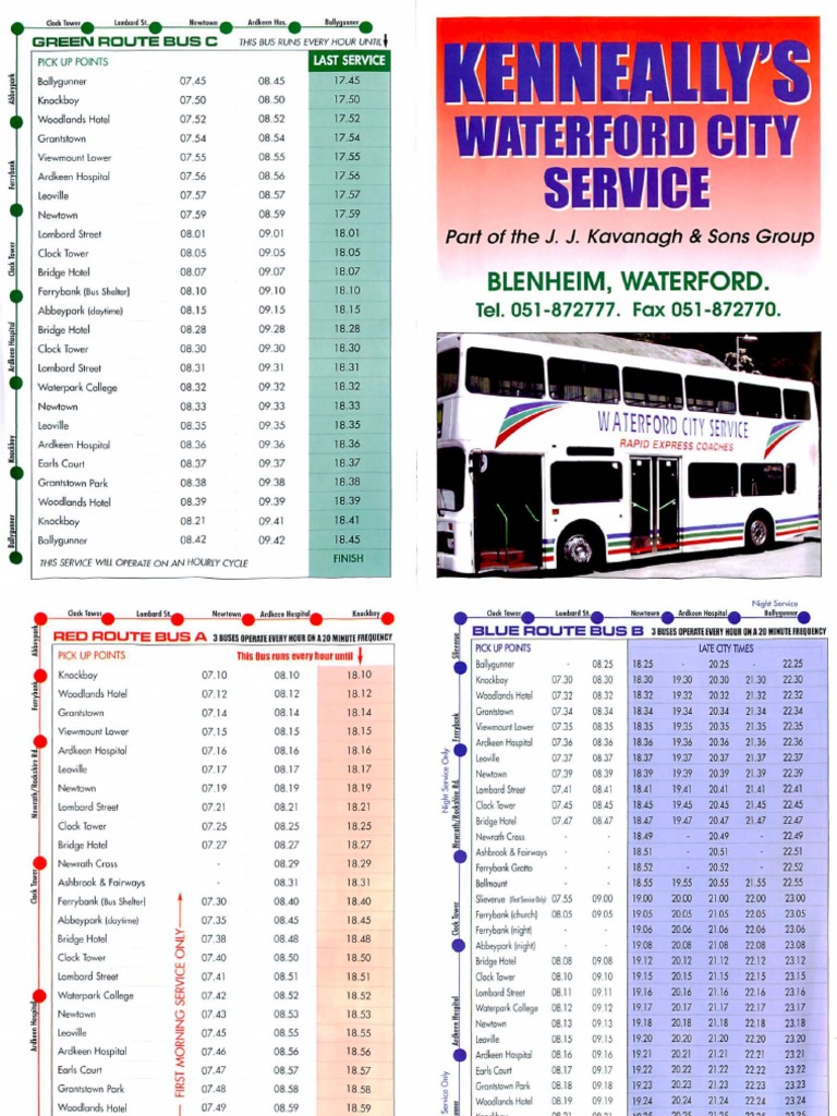 Waterford City Service | PDF | Bus Transport | Public Transport