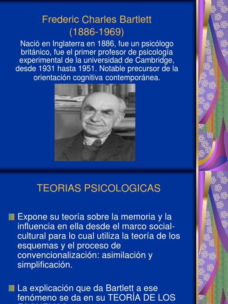 Frederick Bartlett | PDF | Esquema (psicología) | Procesos mentales
