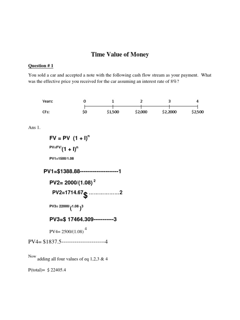 Time Value Money Questions Answers | PDF | Interest | Banking