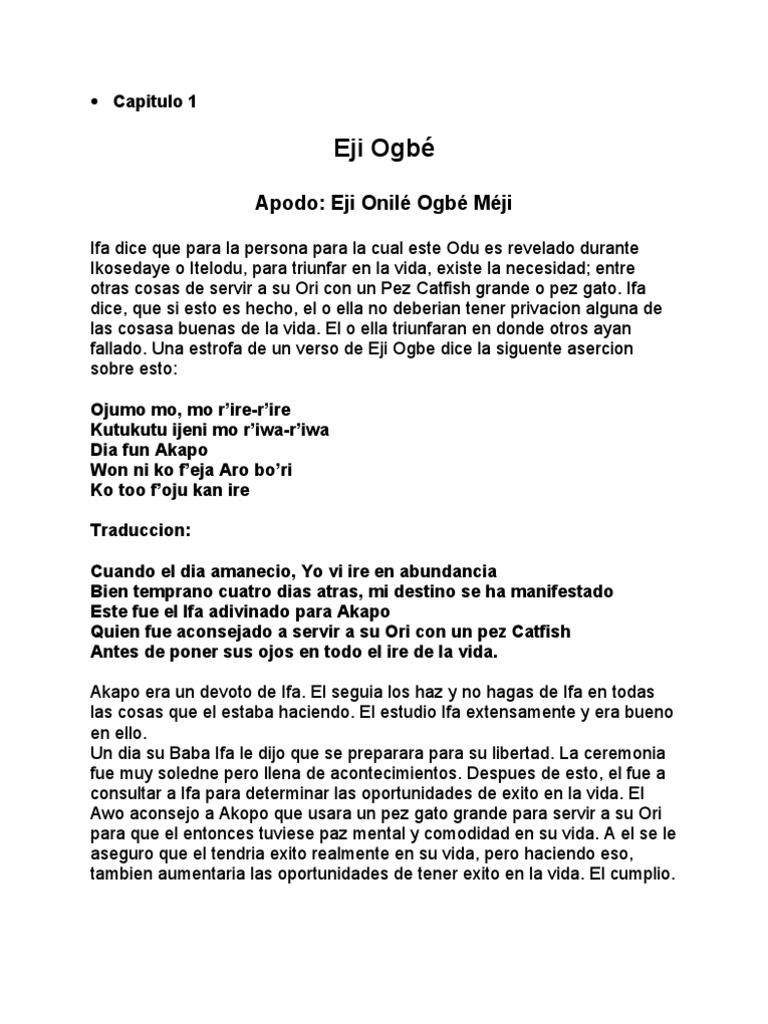 1 Eji Ogbe | PDF | Religión y creencia | Naturaleza