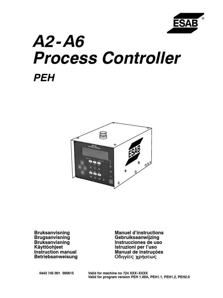A2-A6 Process Controller 0443745001-ESAB | PDF